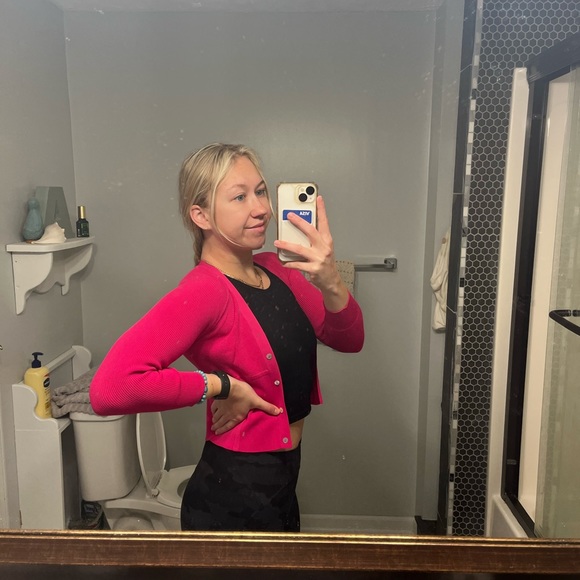 Zara | Sweaters | Zara Hot Pink Cardigan | Poshmark